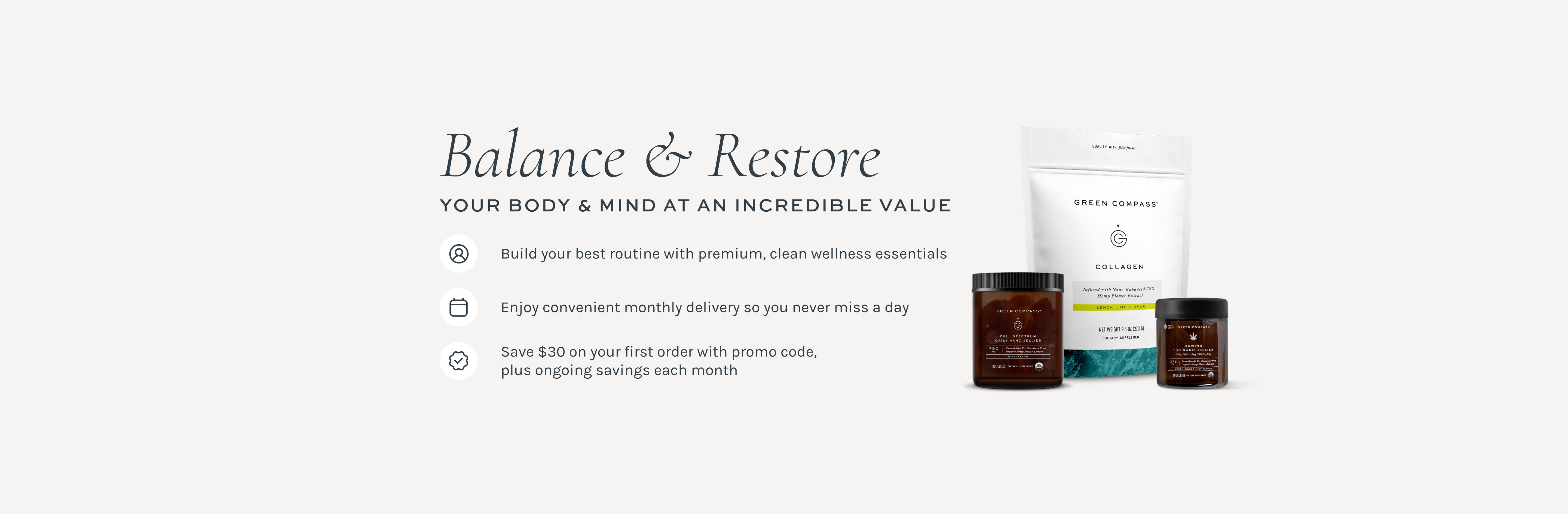 Balance & Restore Bundles – Green Compass